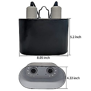 Abustle pig Dual Reptile Light Fixture,Dual Deep Heat Lamps UVB Light Fixture for Reptiles Dome Heat Lighting Lamp Combo kit for Bearded Dragon,lguana,Snake,Turtle Tank,E27