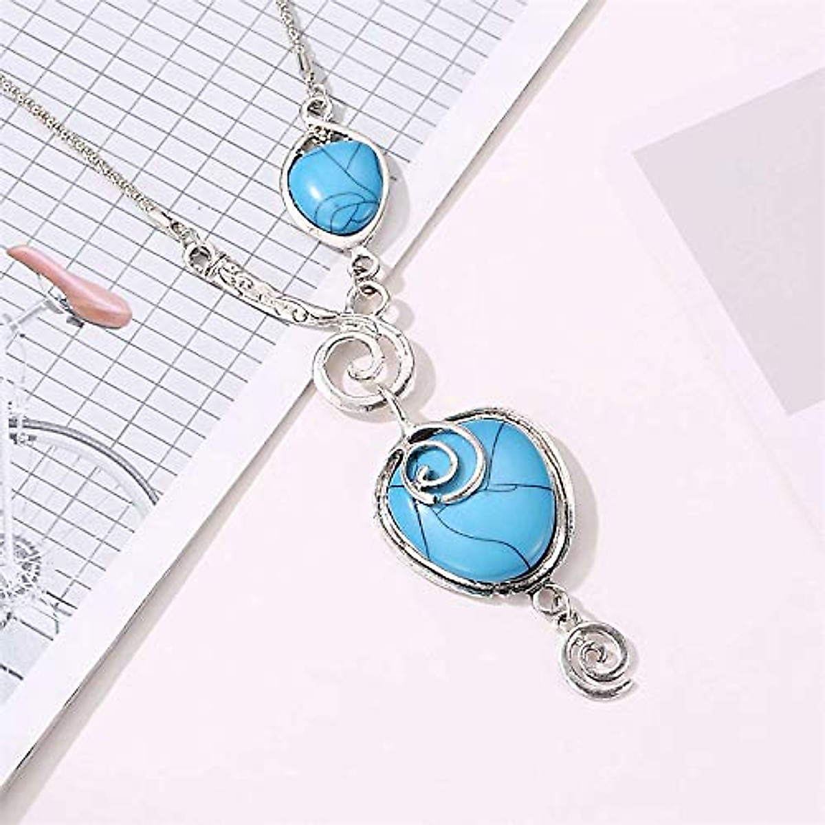 DITUDO Crack Necklace HeartShaped Bohemian Ethnic Retro Style Style Necklace & Pendants Letter