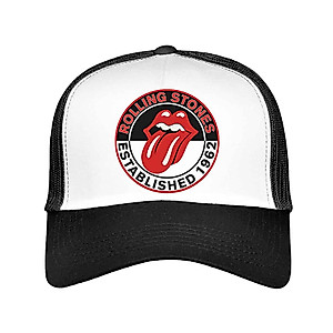 Rolling Stones The Est 1962 Mesh Trucker Hat Black White | Officially Licensed Merchandise