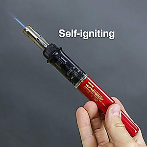 Master Appliance Ultratorch UT-100SiK Butane Powered Cordless Soldering Iron, Flameless Heat Tool for Wire Connectors and Pinpoint Butane Torch, 3 in 1 Tool with Metal Case - USA Company