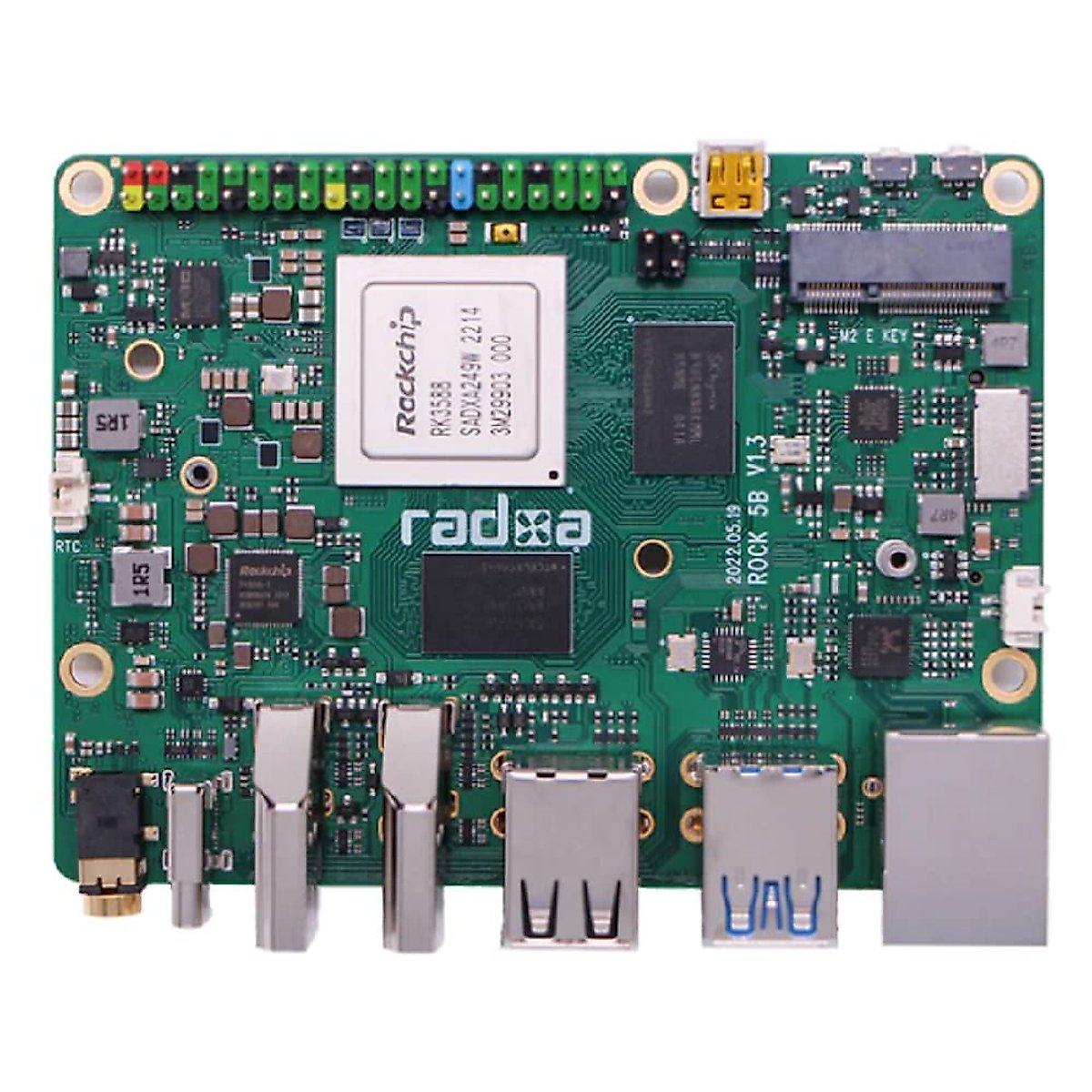 YICUGCOM Rock 5B Development Board SBC KIT ROCK5 ROCKPI RK3588 chip high-Performance 8-core 4G RAM+16G EMMC Single Board Computer