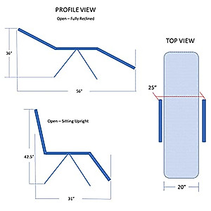Zero Gravity Chairs Set of 2 Pool Lounge Chair Zero Gravity Recliner Zero Gravity Lounge Chair Antigravity Chairs Anti Gravity Chair Folding Reclining Camping Chair with Headrest by Naomi Home - Brown