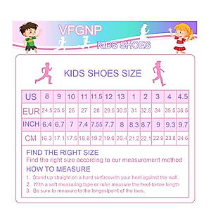 VFGNP Girls Sneakers, Kids Tennis Running Shoes, Lightweight Breathable Sport Athletic Shoe Rose 1