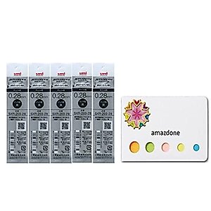 uni Jetstream EDGE 0.28mm Oil-based Ballpoint pen refills（SXR-203-28 Black） 5-pack/amazdone Sticky Notes Value Set, 6 Piece Set