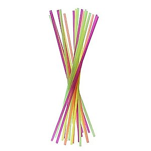 20" Extra Long Neon Straws - Pack of 300ct