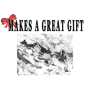 White Black Smoke Pattern Textured Marble Art Kitchen Glass Cutting Board Modern Decorative Gift Abstract Wavy Contrast Design