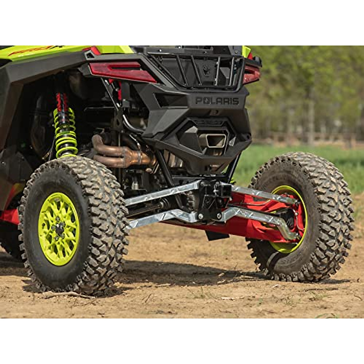 SuperATV Black Rear Receiver Hitch for 2022+ Polaris RZR Pro R/Pro R 4 - Fits Standard 2" Attachments | 3/16" Heavy-Duty Steel | Cotter & Hinge Pins | Access Hole to Change Rear Differential Oil