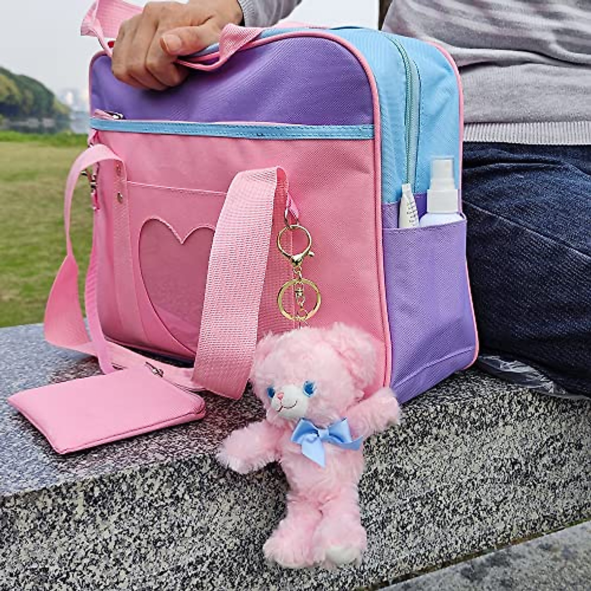 Heart Kawaii ITA Japanese Bag Anime Sticker & kawaii wallet purse cute backpacks for woman trendy stuff gift ideas book bags tote Pin anime backpack kawaii accessories cheap Laptop Handbag Pink