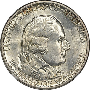1927 Vermont Commemorative Silver Half MS65 NGC