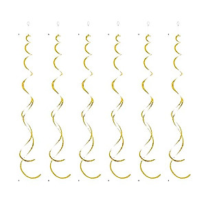 8Pcs Gold Backdrop Curtains, Gold Tinsel Foil Fringe Backdrop with Hanging Swirls, 3.3ft x 6.6ft Foil Fringe Curtains Backdrop Tinsel Curtain Streamer for Girl Women Party Birthday Decorations