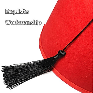 Red Fez Hat Arabic Hat Turkey Hat Arabian Moroccan Bellhop Hat Usher Hat Doctor Who Hat Costume Genie Hat Wizard Hat