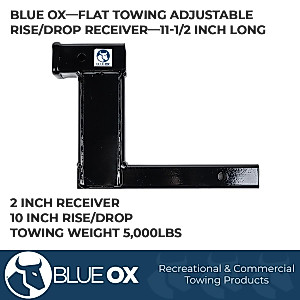 Blue Ox BX88132 Hi Low 10" Drop Receiver , Black