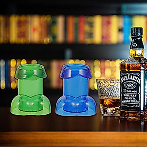 HOLIDYOYO 6Pcs Funny Wine Glass 𝐏𝐞𝐧𝐢š Shape Whiskey Glasses Champagne Glasses Wine Cup Novelty Drinking Cup Decoration for Bars Night Clubs