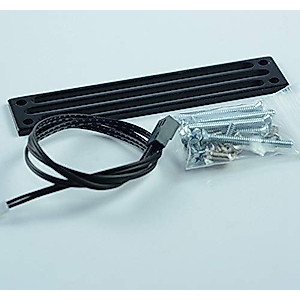 Computer Water Cooling Flow Meter Flow Indicator LED Thermometer Flow Rate All-in-one Kit 12v 3pin Liquid Cooling Tool (Black + RGB Lights)