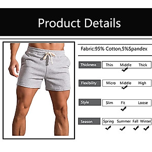 Men's 4" Extra Soft Gym Short Athletic Lounge Shorts