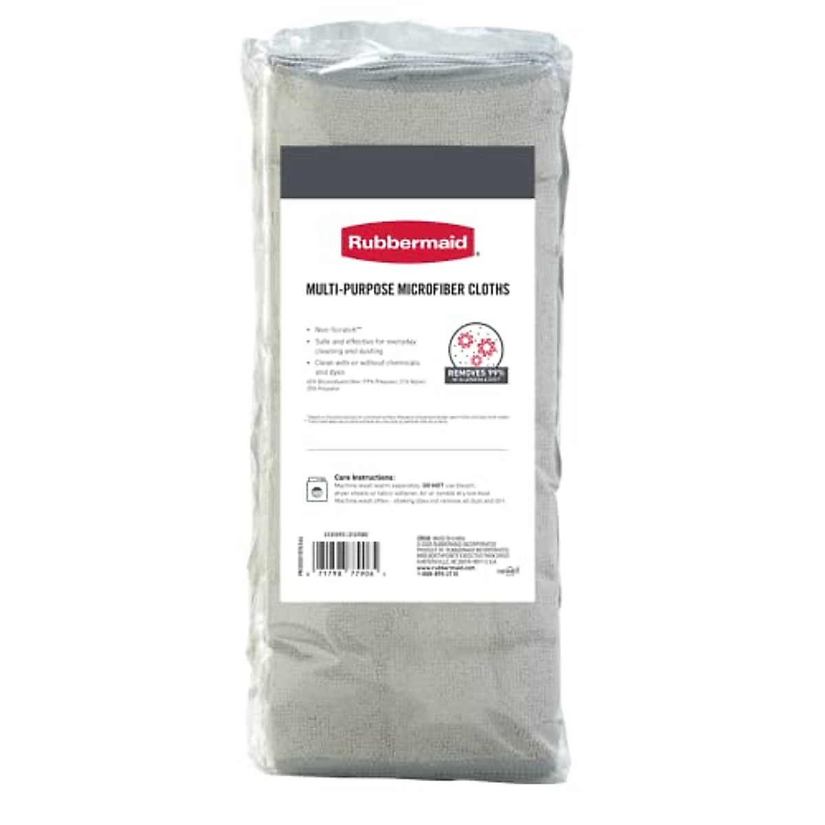 Rubbermaid Microfiber Cloth Towels, 24 Pack, 14"x14", Non-Scratch, Reusable/Washable for Cleaning/Wiping/Polishing for Home/Kitchen/Car