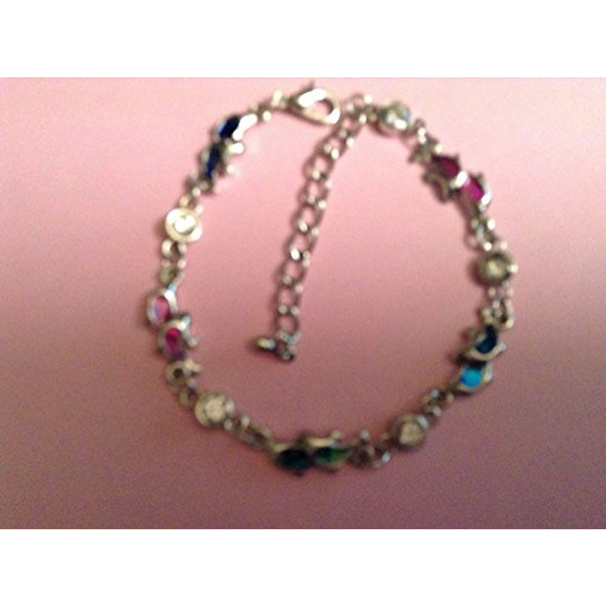 SHELL OF THE SEA, DOUBLE DOLPHIN PAUA SHELL & CZ STONE INLAYED BRACELETS