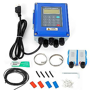 RaeSung Digital Portable Ultrasonic Flowmeters Flow Meter TUF-2000B+TM-1 DN50-700mm with TM-1 Medium Clamp-on Transducer