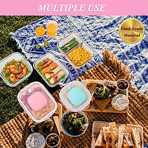 HelpyLife Vacuum Seal Containers for Food Storage, Press Out Excess Air Preserve Food Freshness, BPA Free Meal Prep Vacuum Containers for Fruits, Vegetables, Lunch, Leftovers, Marinating Meat