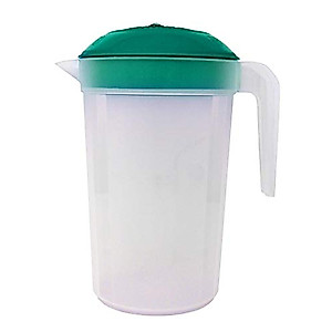 Tribello LARGE 1.3 Gallon Water Pitcher, Plastic Juice Pitcher With Lid - Dishwasher Safe, BPA Free, Colors May Vary (1.3 Gallon)