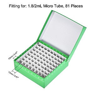 uxcell Centrifuge Tube Freezer Storage Box 81 Places Waterproof Cardboard Cryogenic Holder Rack for 1.8/2ml Microcentrifuge Tubes Vials Samples, 4in1 Set
