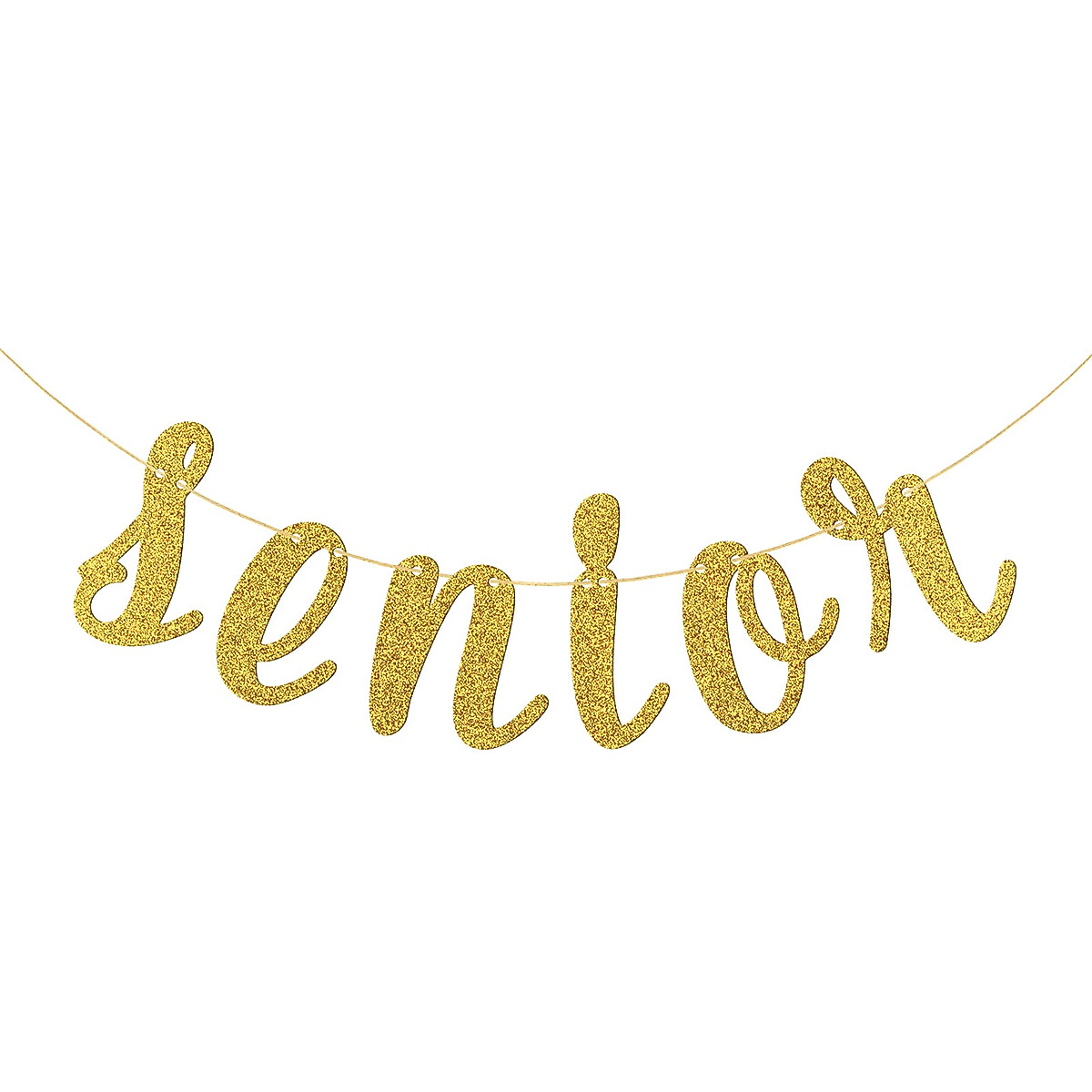WeBenison Senior Banner Masters Smart Congratulations Banner Congrats Grad Party Bunting Decoration Supplies/Gold Glitter