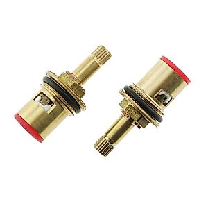 SJZBIN 2pcs Faucet Spool Faucet Valve 20 Teeth 1/2 inch Faucet Ceramic Cartridge Replace Part for Water Valve Stem