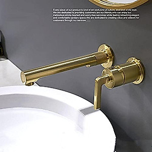 ZHANGYUEFEIFZ Bathroom Sink Faucet Sink Faucet Bathroom Vanity Faucet Solid Brass Sink Faucet Hot and Cold Single Handle countertop Toilet Crane Hot and Cold Faucet (Color : Brushed Gold)