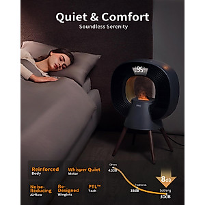 Sothing Space Heater Humidifier Combo - Star 3-in-1 Electric Heaters for Indoor Use, Humidifier with Flame Light, Aesthetic Design, 1500W Space Heater Indoor Large Room, Sleep Mode for Bedroom, Office