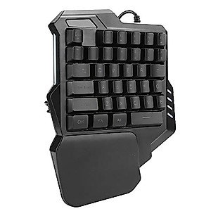 G30 One Handed Gaming Keyboard , Professional LED Backlit Keyboard , Compact 35 Keys Half Keyboard Gaming Keypad for win2000 ,XP ,Me ,Vista7 ,8 ,OS X Black