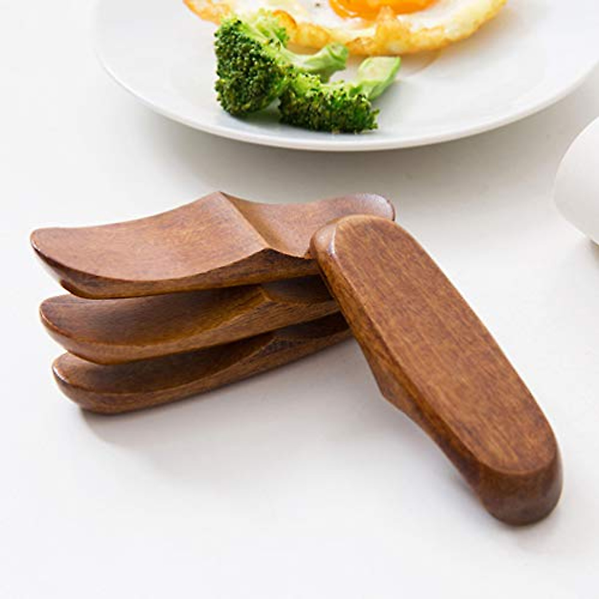 KESYOO 6 Pcs Spoon Rest Fork Holder Japanese-style Chopsticks Holder Wood Chopsticks Rest Ceramic Spoon Korean Spoons Chinese Chopsticks Rests Household Chopstick Rest South Korea Bracket