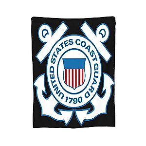Us Coast Guard Logo Emblemultra-Soft Micro Fleece Blanket Cozy Warm Throw Blanket Suitable for All Living Roomscozy Plush Throw Blankets for Adults Or Kids