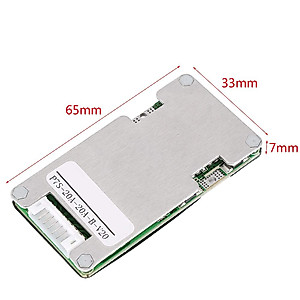 Fafeicy 24V 20A 7S L-ithium Li-ion 18650 Battery BMS Protection Board, with Balancing, Stable Protective Functions for Charging and Discharging
