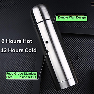 Leberna 34 Ounce Coffee Thermos | Large Thermal Water Bottle for Tea Hot & Cold Drinks | Stainless Steel Vacuum Sealed Insulated Thermos Water Flasks Bottles for Work & Travel Termo Para Cafe Bebes