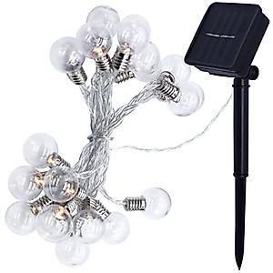 Outdoor Garden String Light 6.5M 30LED Solar Power Retro Bulb for Patio Backyard Porch Balcony Garden Home Party Decor