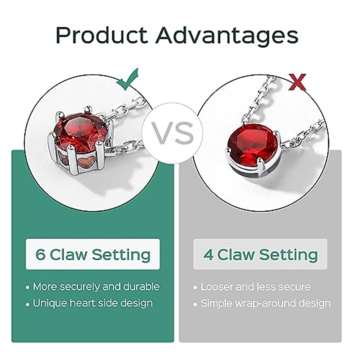 ChicSilver March Birthstone Necklace 925 Sterling Silver Blue Aquamarine Necklace Tiny Birthstone Jewelry with 16 Inch Chain Necklace