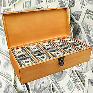 Bronze Wooden Lockable Currency Tray, 5 Compartment Cash Organizer, Cash Organizer Money Storage Box with Lockable Cover, Money Organizer for Cash