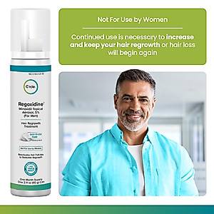 C’rcle Men's Minoxidil 5% Foam - Unscented 3 Month Supply - Helps Restore Vertex Hair Loss & Thinning - Extra Strength Supports Hair Regrowth for Men (Expires May 31, 2025)