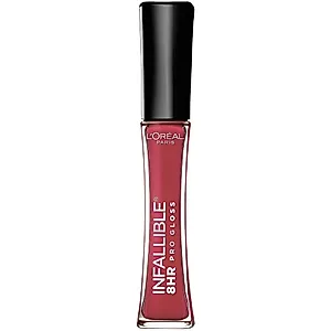 L'Oréal Paris Makeup Infallible 8 Hour Hydrating Lip Gloss, Modern Mauve, 0.21 Fl Oz