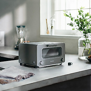 BALMUDA The Toaster | Steam Oven Toaster | 5 Cooking Modes: Sandwich Bread, Artisan Bread, Pizza & Pastry, Oven | Precise Heat Control | Steam Technology | Baking Pan | US Version | Gray