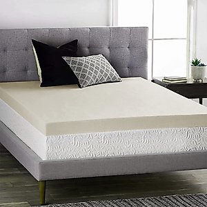 Sprign Sleep 2-Inch High Density Foam Topper,Adds Comfort to Mattress, Queen Size, Yellow