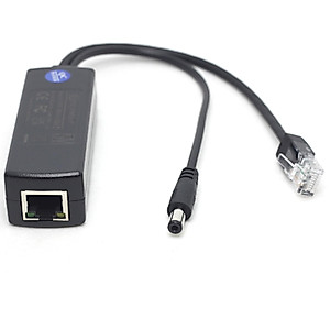 DSLRKIT DC 5V 2.4A Active PoE Splitter Power Over Ethernet 802.3af 5.5x2.1mm