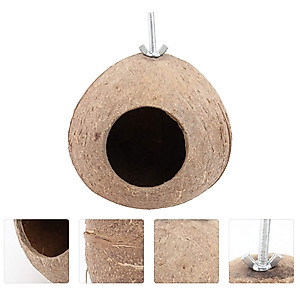 balacoo Parrot Toys Parrot Toys Bird Toy Shell Bird House Natural Hanging Bird House Bird Hut Bird Bed House Toy Cage Toy for Hamster Parrot Macaw with Screw Parrot Toys Bird Toy Bird Toy