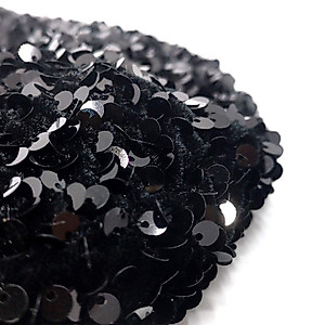 Bling Beret Hats for Women Color Paris Artist Cap Fashionable Ladies Sparkle Shining French Style Beanie Beret (Black)