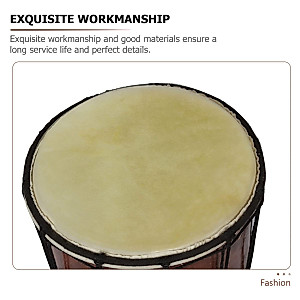 Milisten 2pcs Djembe Natural Replacements Skins Sound Cm Instrument Head Drum African Using for Convenient Lasting Accessory Round Replacements: Drums Goat Leather Heads Percussion