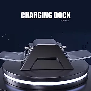 PS5 Controller Charger Station, Fast Charging Playstation 5 Controller Charging Station with LED Indicator Light and USB C Charger Cable