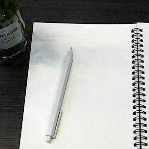 DSTELIN 10 inch x 7.5 inch, 100GSM, Blank Spiral Notebook, 4-Pack, Soft Cover, Sketch book, 50 Pages / 25 Sheets, (Black)