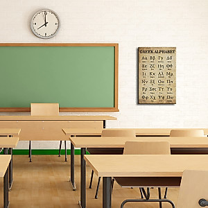 Greek Alphabet Wall Art Canvas Prints Retro Posters for Classroom Learning Painting Modern Ancient Letters Decor for Bedroom Unframed Size 12x18inch(30x45cm)