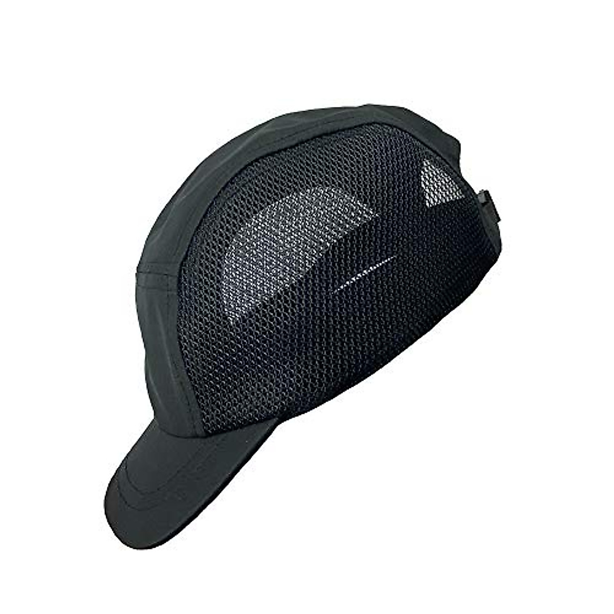 CLAPE Mesh Trucker Baseball Cap 5 Panel Short Brim Dad Hat Black Cooling Breathable Sun Hat Cap