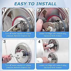 Kakalote 104421 Cartridge Puller Removal Tool, Replacement Cartridge Fit for Moen 1200 1222 1225 Single Handle Cartridges, Bathtub Shower Valve Parts Plumbing Cartridge Removal Tool